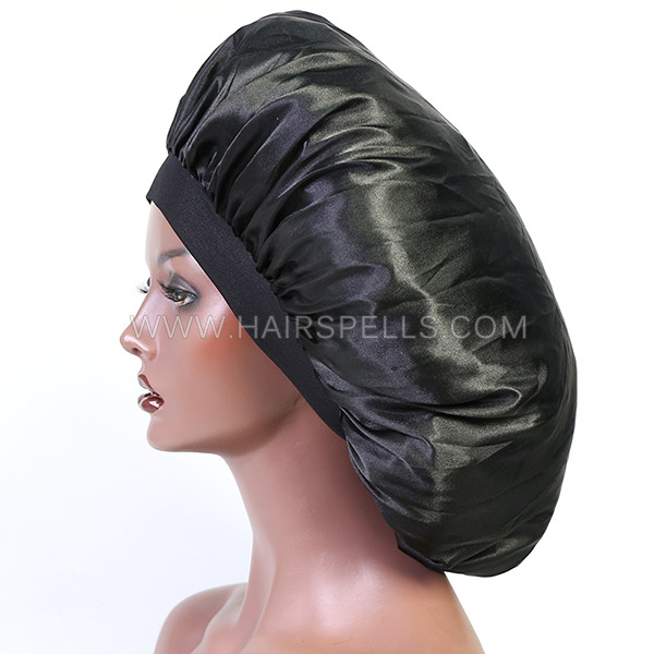 Satin Bonnet Sleep Cap Breathable Hair Treatment Frizzy Free